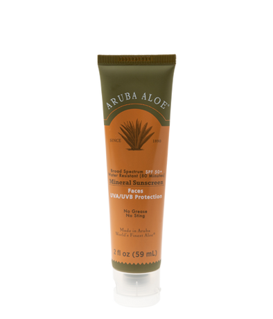 Aruba Aloe Sunscreen Water Resistant Faces SPF50+ | Royal Aruba Aloe